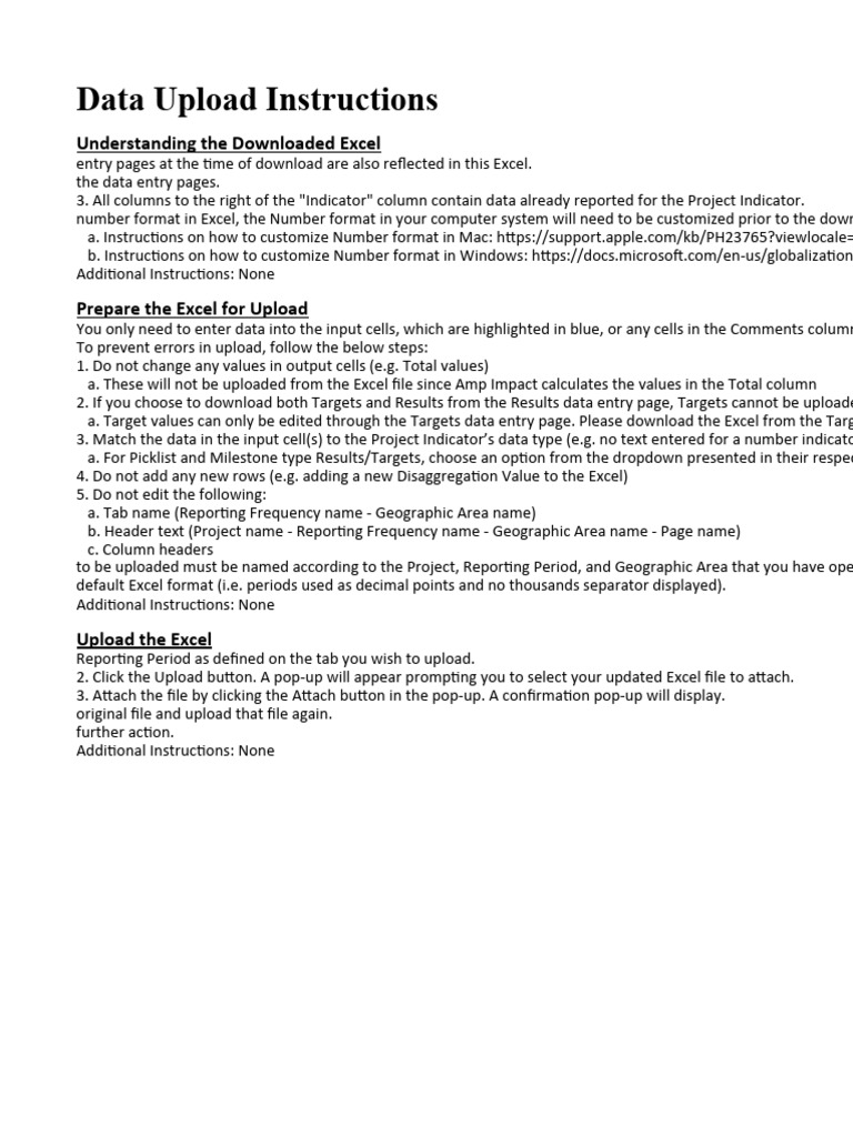 Excel Data Upload Guide | PDF | Microsoft Excel | Information Technology