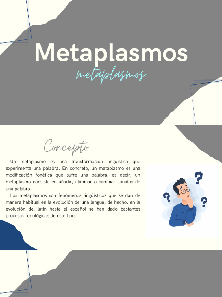 Diapositiva-Metaplasmos Grupo #2 | PDF | Artes del Lenguaje y Comunicación