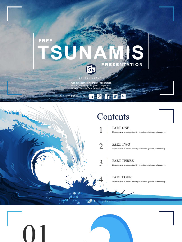 Tsunami Presentation Template | PDF | Infographics | Communication Design