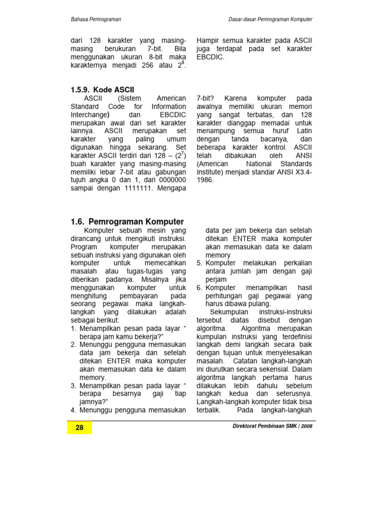 Buku Bahasa Pemrograman | PDF | Komputer