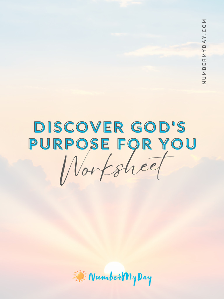 Worksheet Discovering God's Purpose For You | PDF