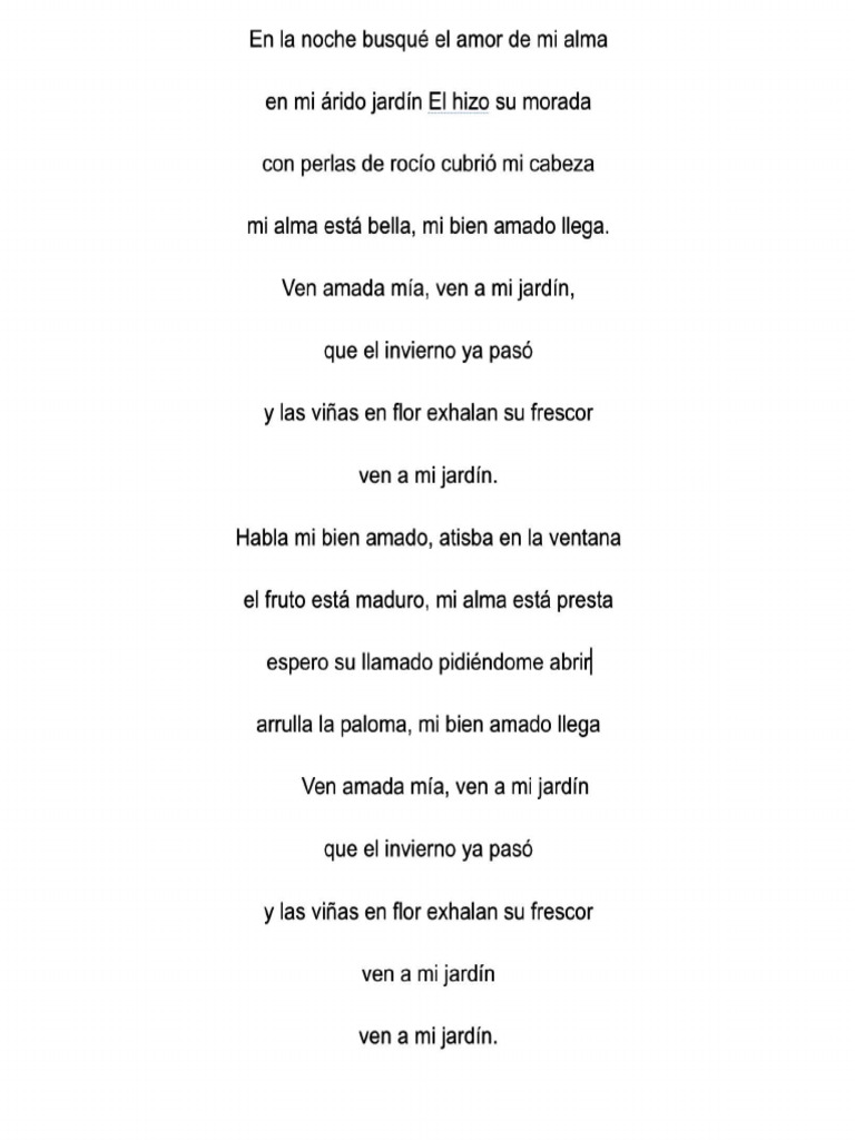 Ven Amada Mia Letra | PDF