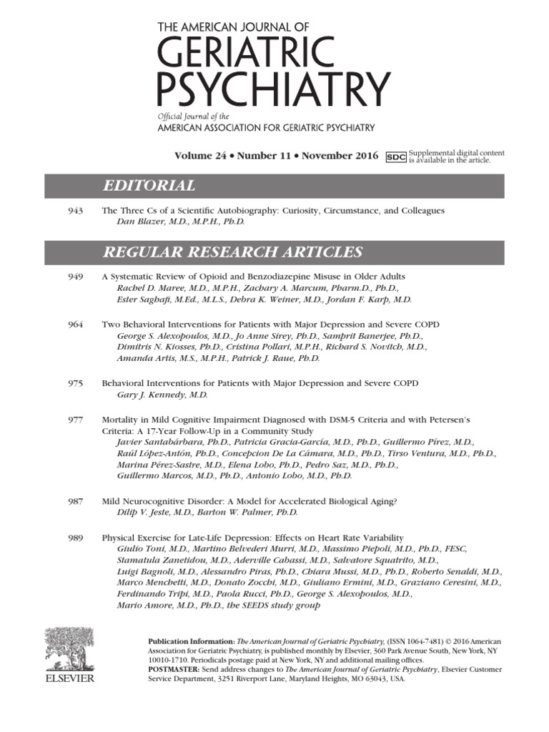 Table of Contents Amgp | PDF | Dementia | Generalized Anxiety Disorder