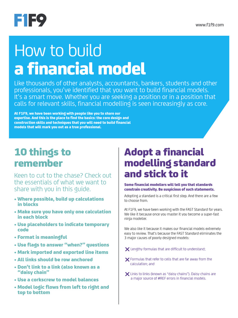 How To Build A Financial Model 01a | PDF | Worksheet | Computer Keyboard