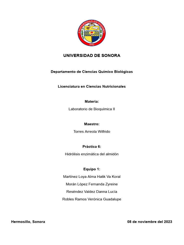 Practica 5 BQII | PDF | Carbohidratos | Almidón