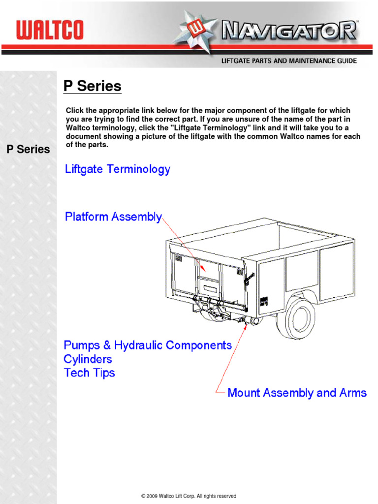 PM Waltco P Series Nav Parts Manual En-Us 110603 Original 85597 | PDF ...