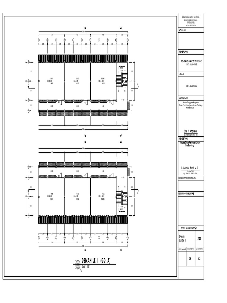 Denah Sekolah SD 2 Lantai Bandung | PDF