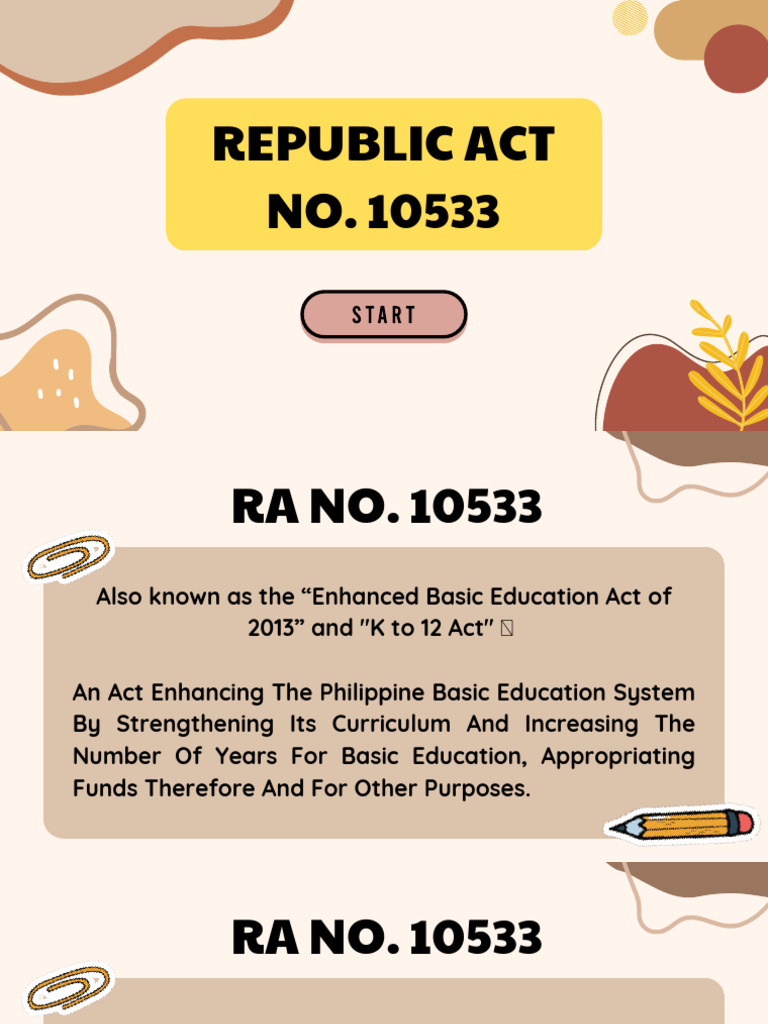 Republic Act No. 10533 | PDF | Multilingualism | Curriculum