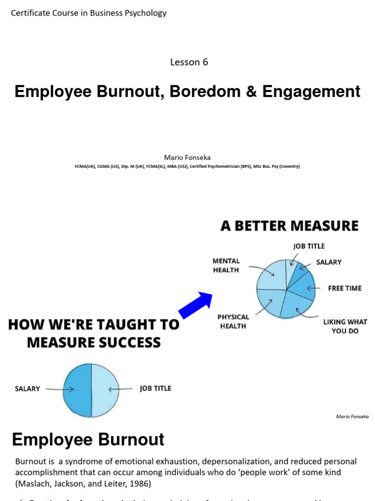 6 - PPT - Employee Burnout, Boredom & Engagement | PDF | Occupational ...