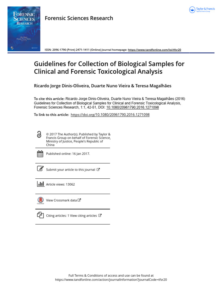 Guidelines For Collection of Biological Samples For Clinical and ...