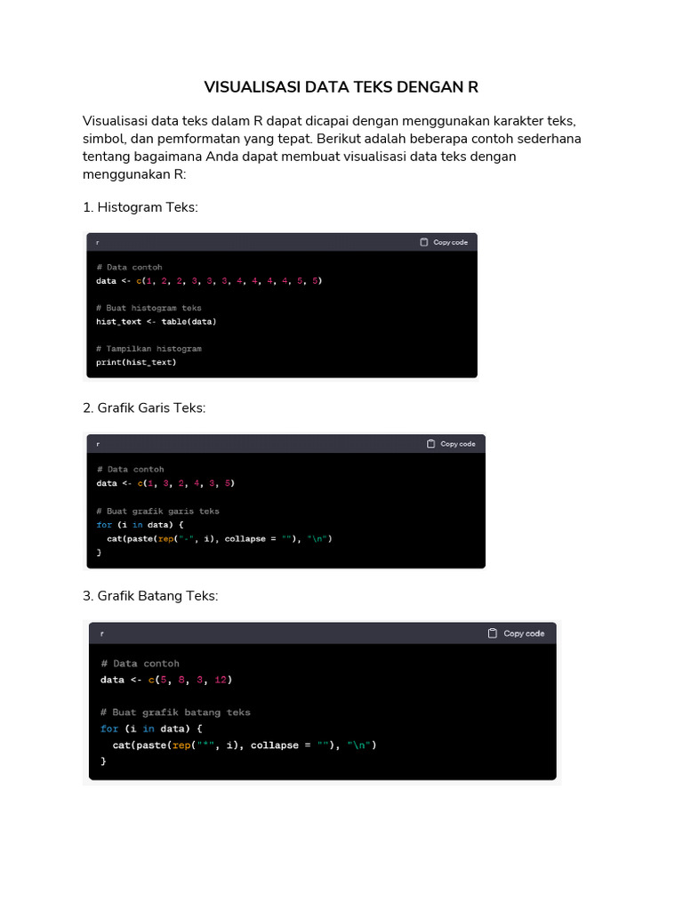 Visualisasi Data Teks Dengan R | PDF | Metode & Bahan Ajar