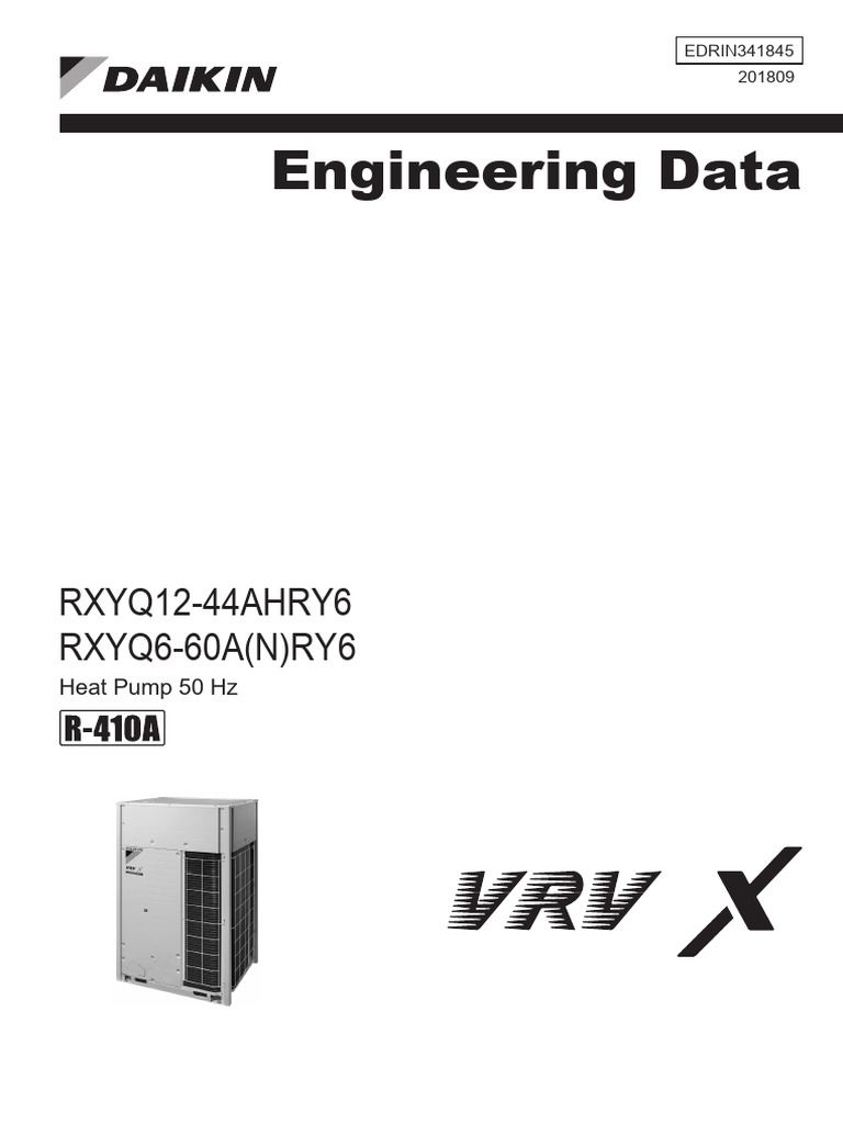 Daikin VRV X Series Engineering Data | PDF | Relay | Power Inverter