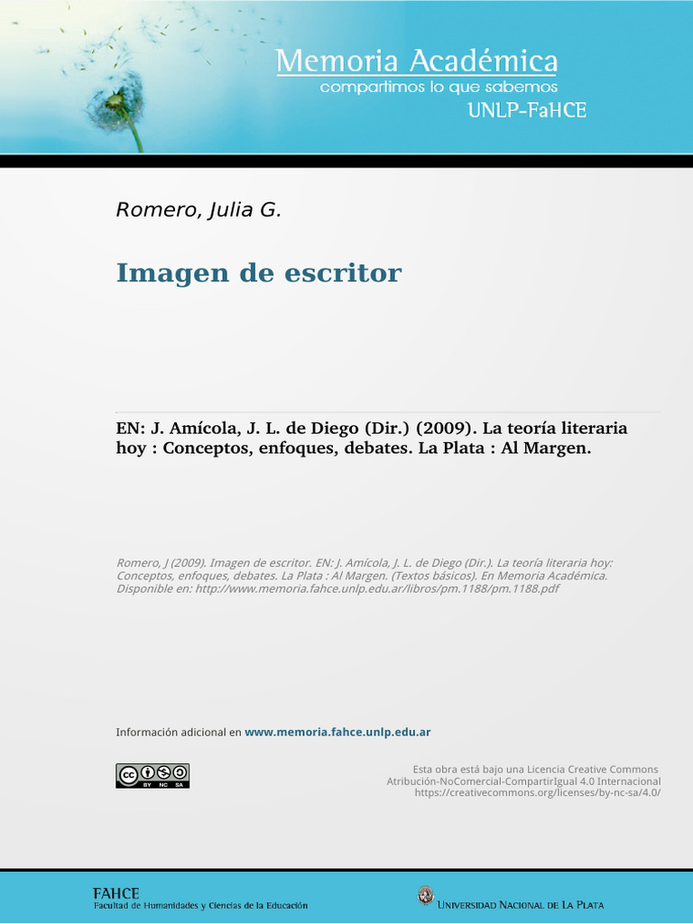 Imagen Del Escritor | PDF | Autor