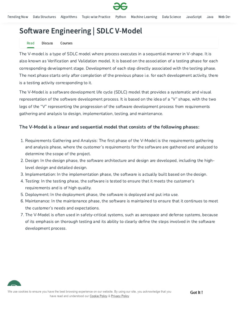 SDLC V Model | PDF | Software Development Process | Systems Theory