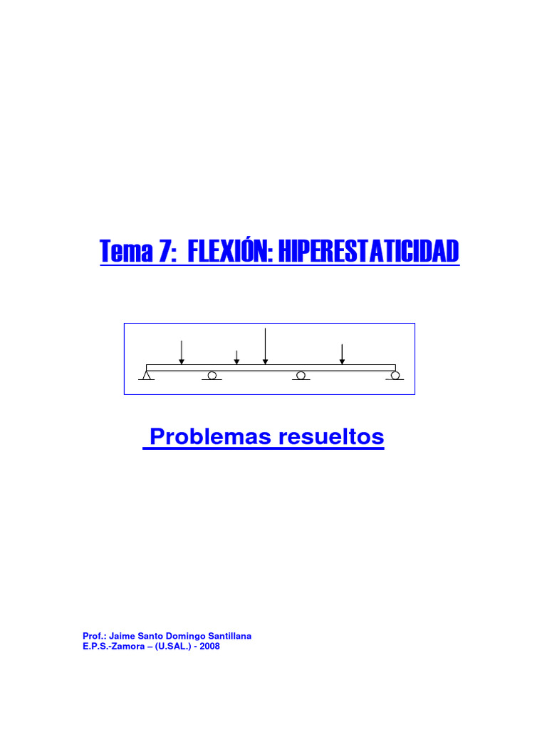 Problemas de Flexión Hiperestática | PDF | Análisis | Ingeniería de Edificación