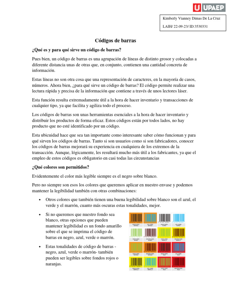 Códigos de Barras | PDF | Código de barras | Informática
