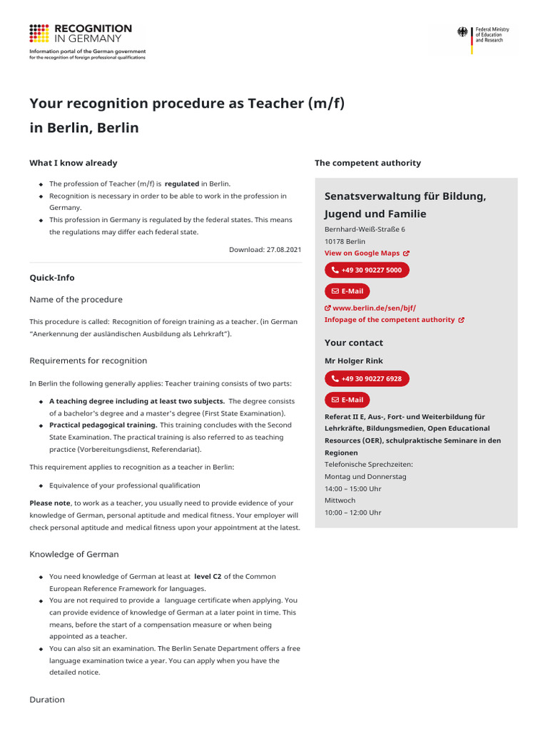 Recognition Portal - Your Procedure in Detail | PDF | Professional ...