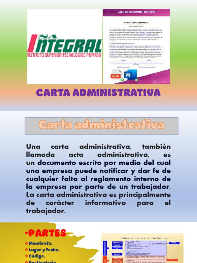Carta Administrativa | PDF | Crecimiento personal y profesional | Negocios