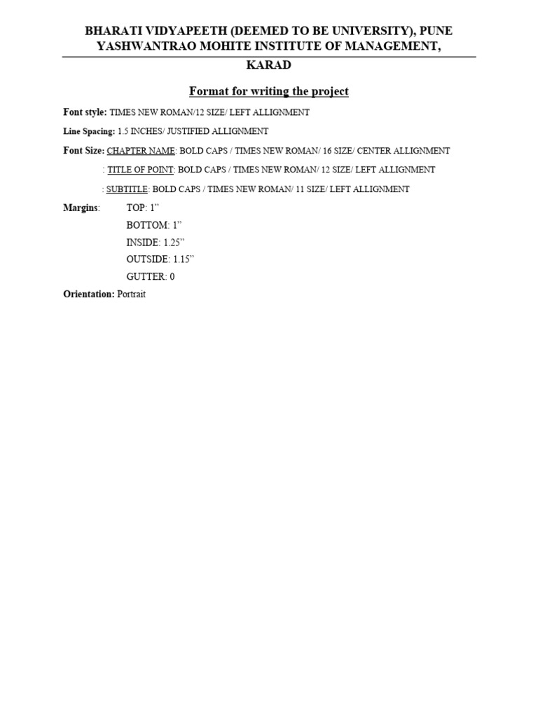 Bba Project Format PDF | PDF | Methodology