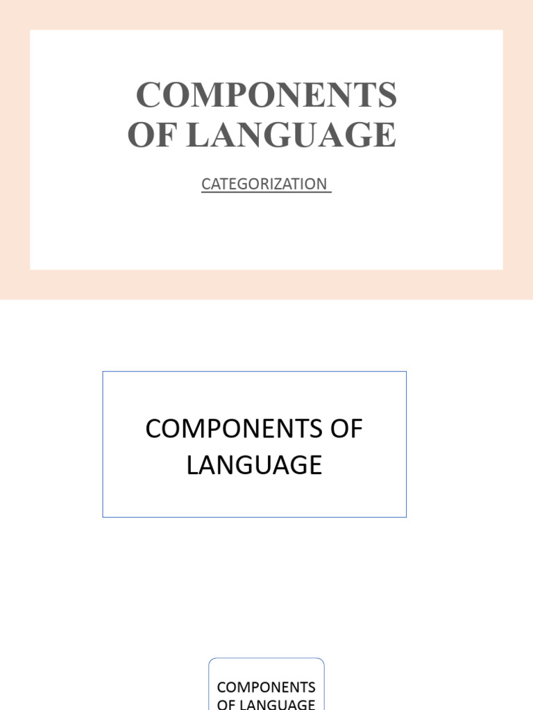 Components of Language | PDF | Phonology | Phonetics