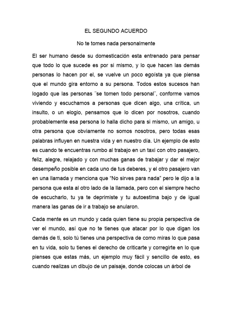 El Segundo Acuerdo | PDF