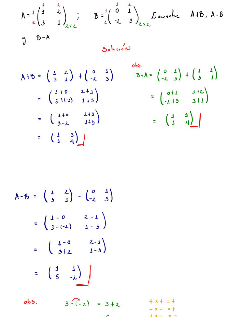Vectores y Matrices - Primer Parcial - Clase No. 3 | PDF