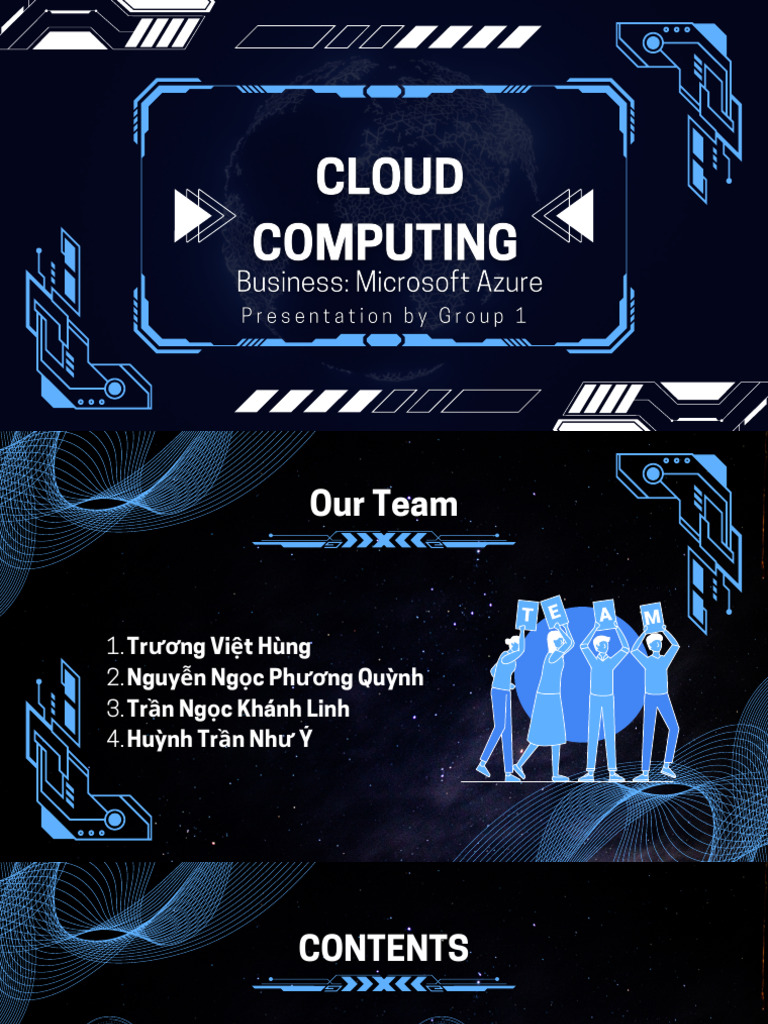 Navy Futuristic Technology Business Presentation | PDF | Cloud Computing | Microsoft Azure