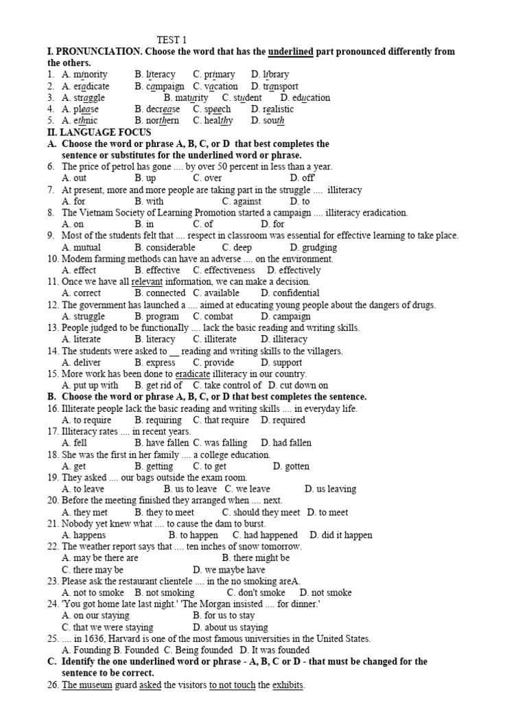 Exercise 1 | PDF | Literacy | Teachers