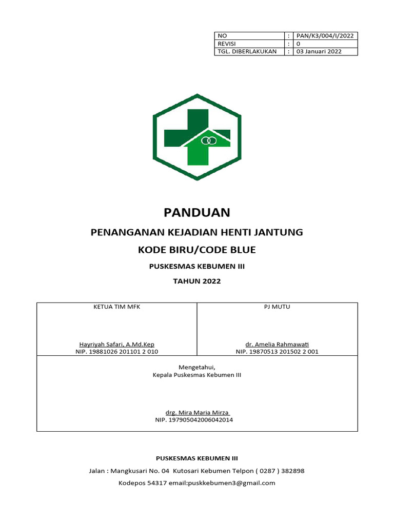 Panduan Code Blue 2023 | PDF