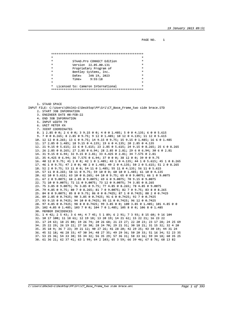 Staad Output | PDF | Bending | Buckling