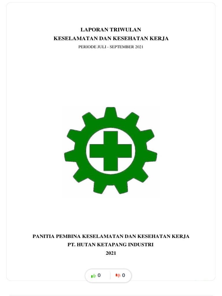 Contoh Laporan P2k3 Perusahan Pdf
