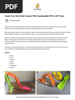 Build a Paper Roller Coaster Funnel | PDF