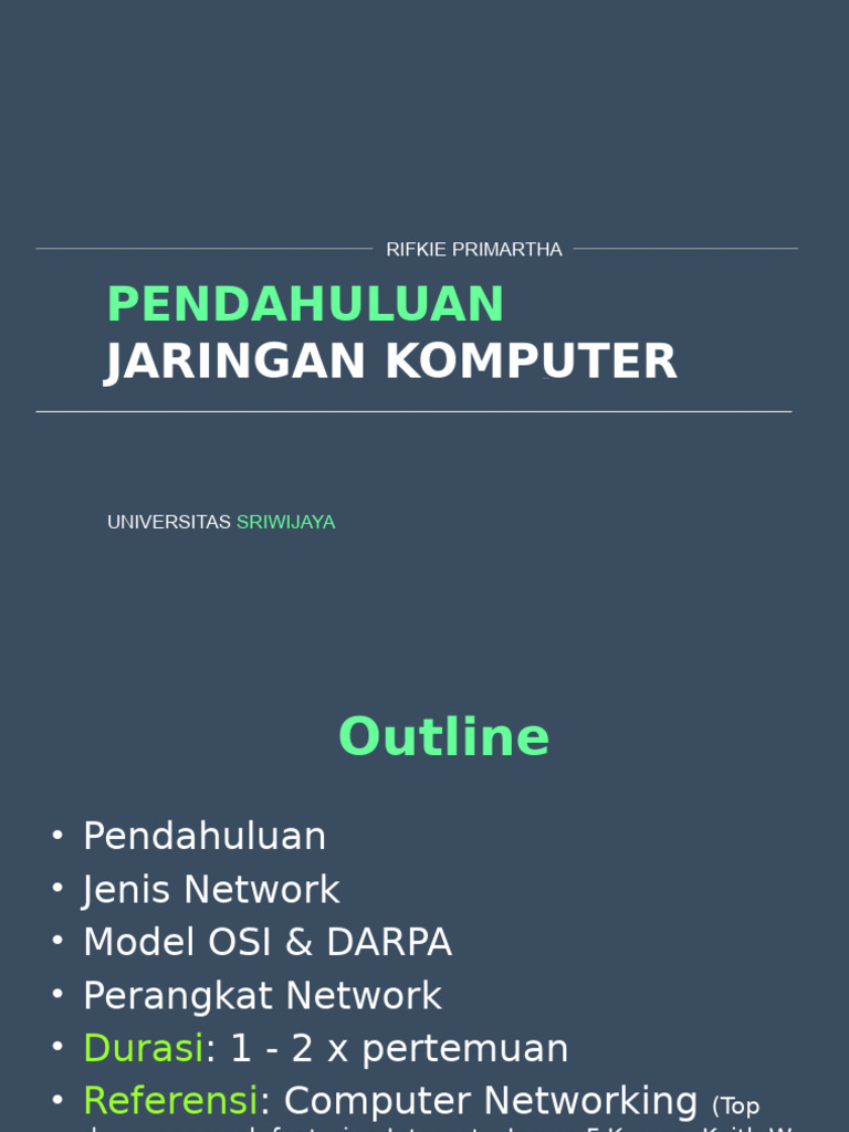 JARKOM Slide 1 - Dasar Jaringan Komputer | PDF | Komputer