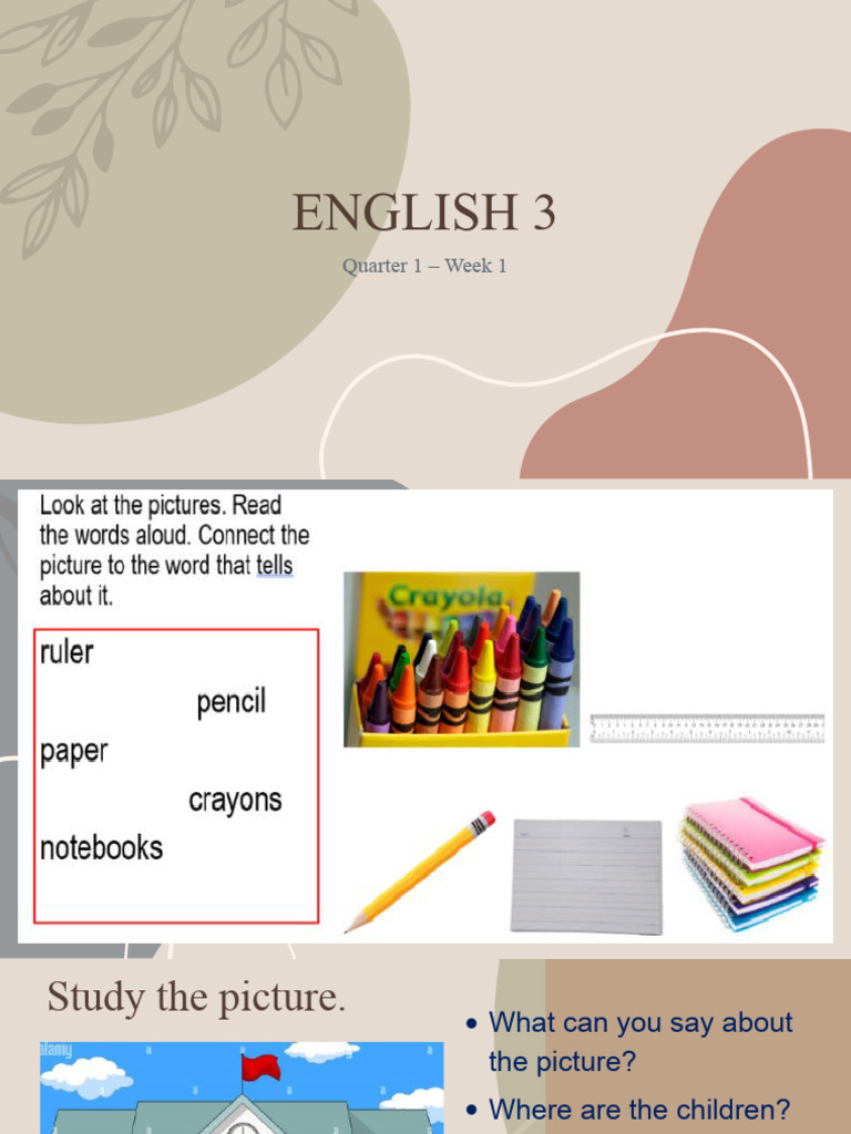 Eng q1 Week1 Day 1 | PDF | Subject (Grammar) | Language Mechanics