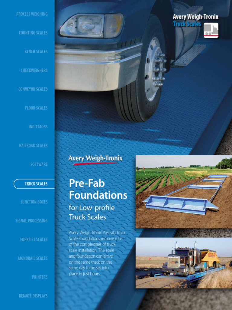 Pre Fab Foundations For Truck Scales Lit | Download Free PDF | Truck ...