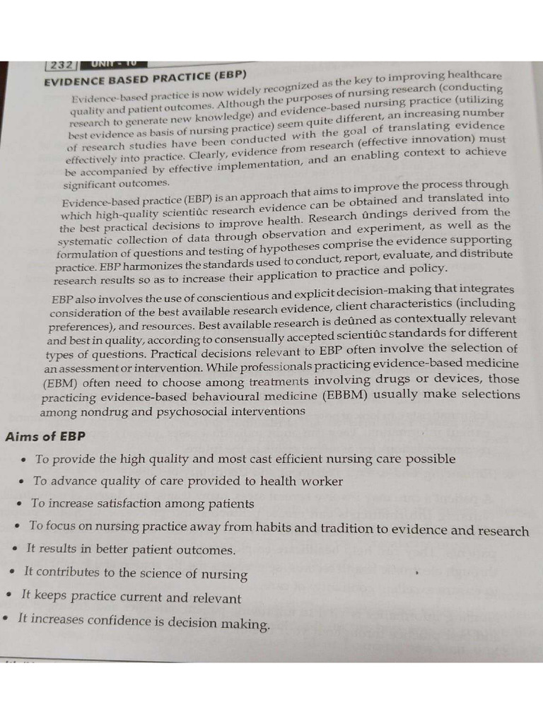 Explain Detail About EBP | PDF