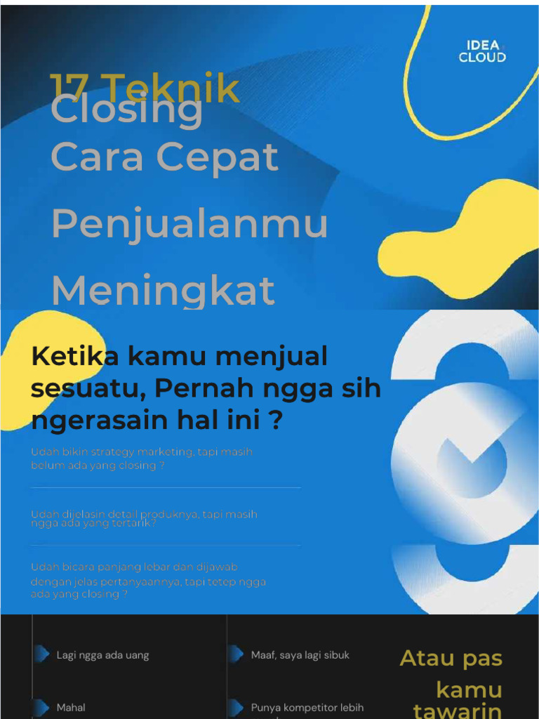 PDF 17 Teknik Closing Cara Cepat Penjualanmu Meningkat 835 Compress | PDF