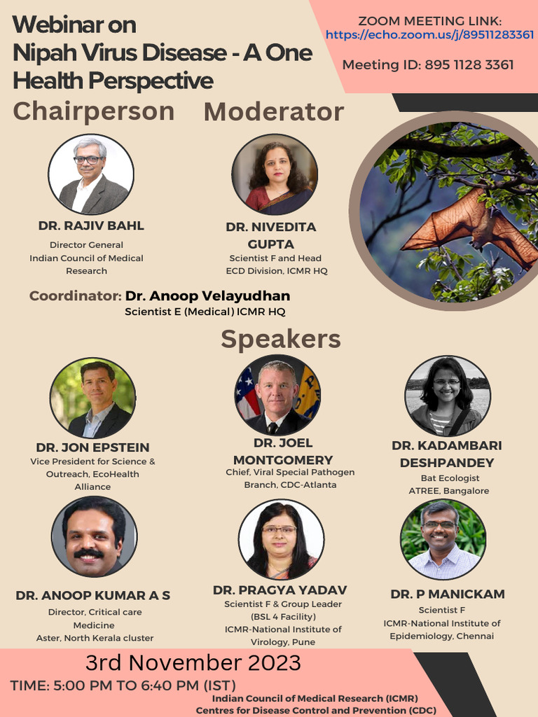 Icmr Webinar On Nipah Virus Disease Pdf Medical Specialties Medicine