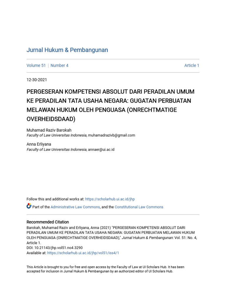 Pergeseran Kompetensi Absolut Dari Peradilan Umum Ke Peradilan Tata ... Pergeseran Kompetensi Absolut Dari Peradilan Umum Ke Peradilan Tata ...