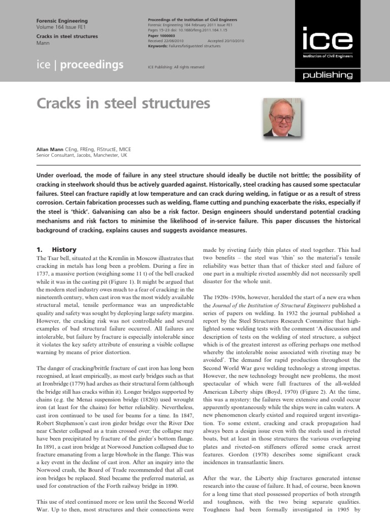 Crack in Steel Structures | PDF | Fracture | Fatigue (Material)