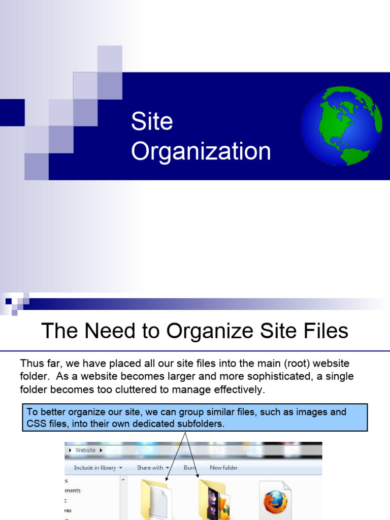 18 Site Organization | PDF | Computer File | Directory (Computing)
