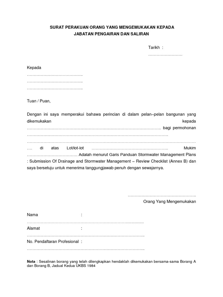 Surat Perakuan Pelan Bangunan Jps | PDF Surat Perakuan Pelan Bangunan Jps | PDF