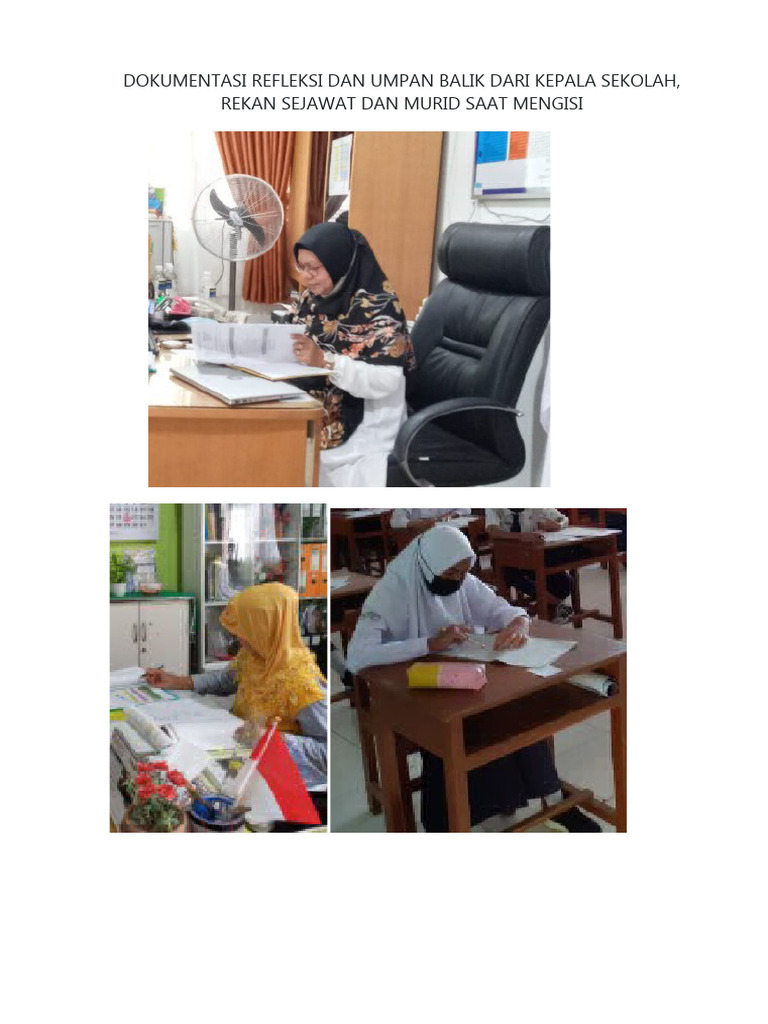 Dokumentasi Refleksi Dan Umpan Balik Dari Kepala Sekolah | PDF