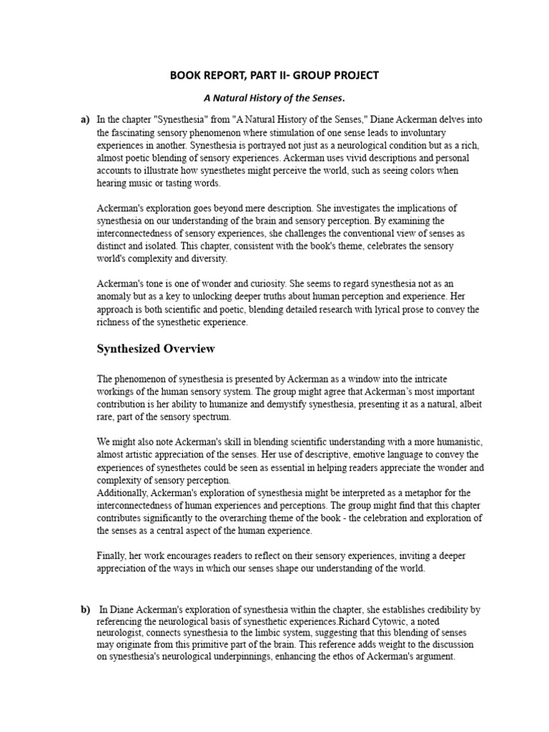 ENG 212 - BOOK REPORT PT - II | PDF | Perception | Experience