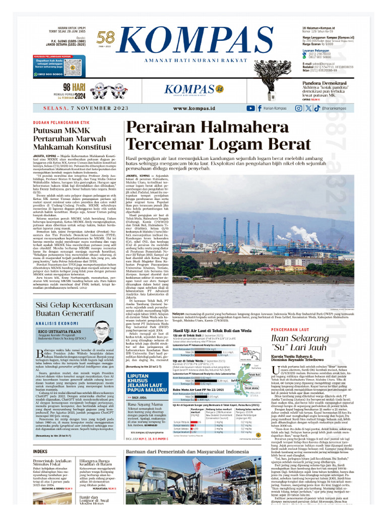 Kompas 07 November 2023 | PDF