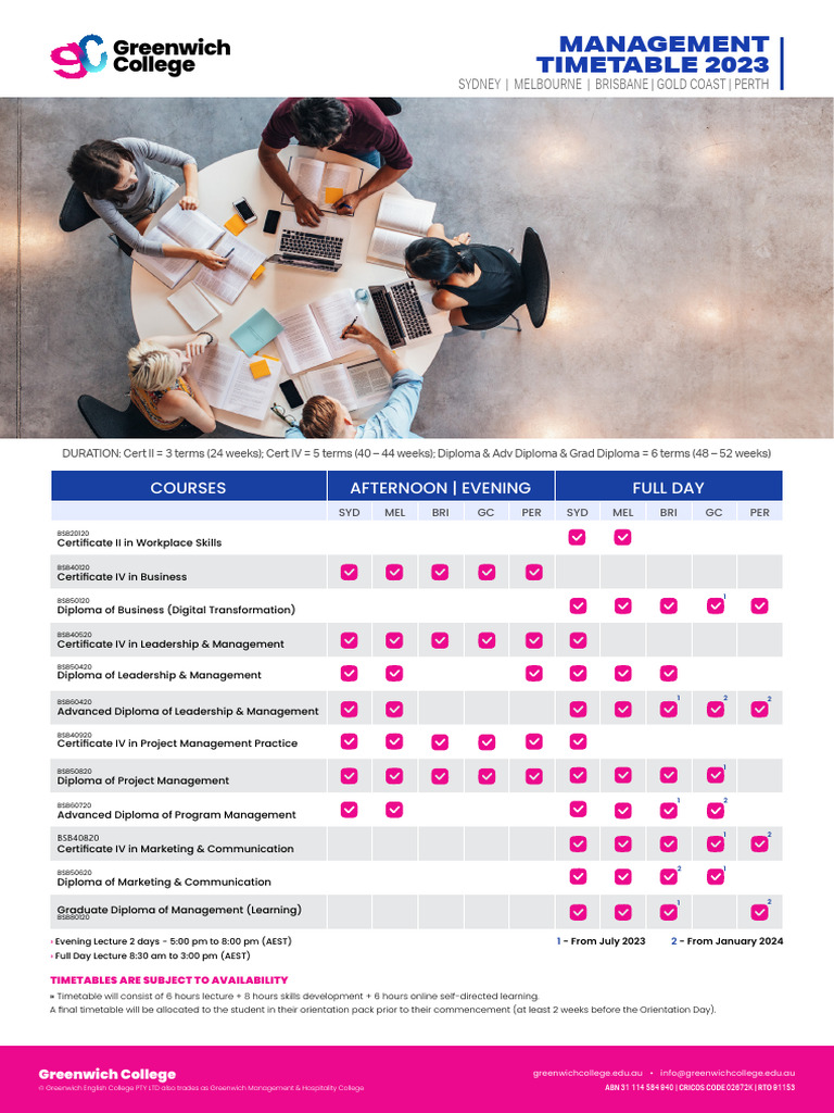 GMC Mastertimetable Pricelist 2023 | PDF | Fee | Workweek And Weekend