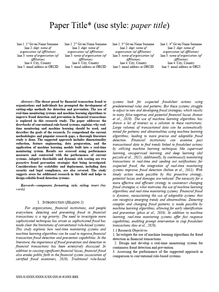 Research Article - Format | Download Free PDF | Deep Learning | Support ...