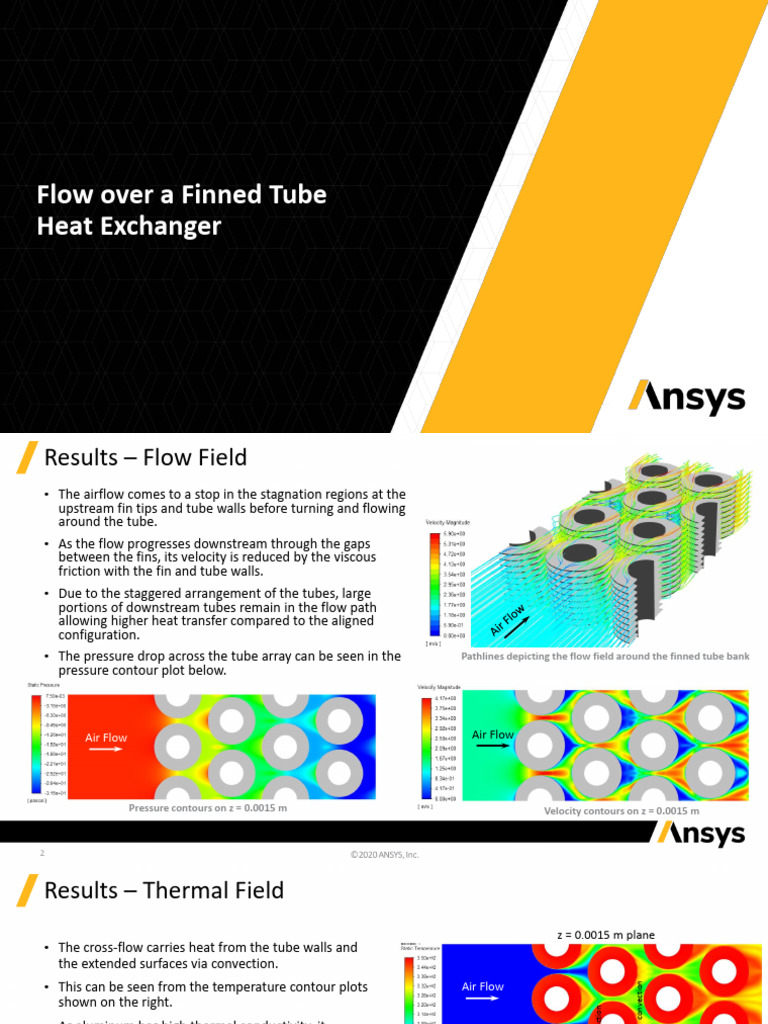 Flow Over A Finned Tube Heat Exchanger | PDF | Heat Transfer | Heat ...