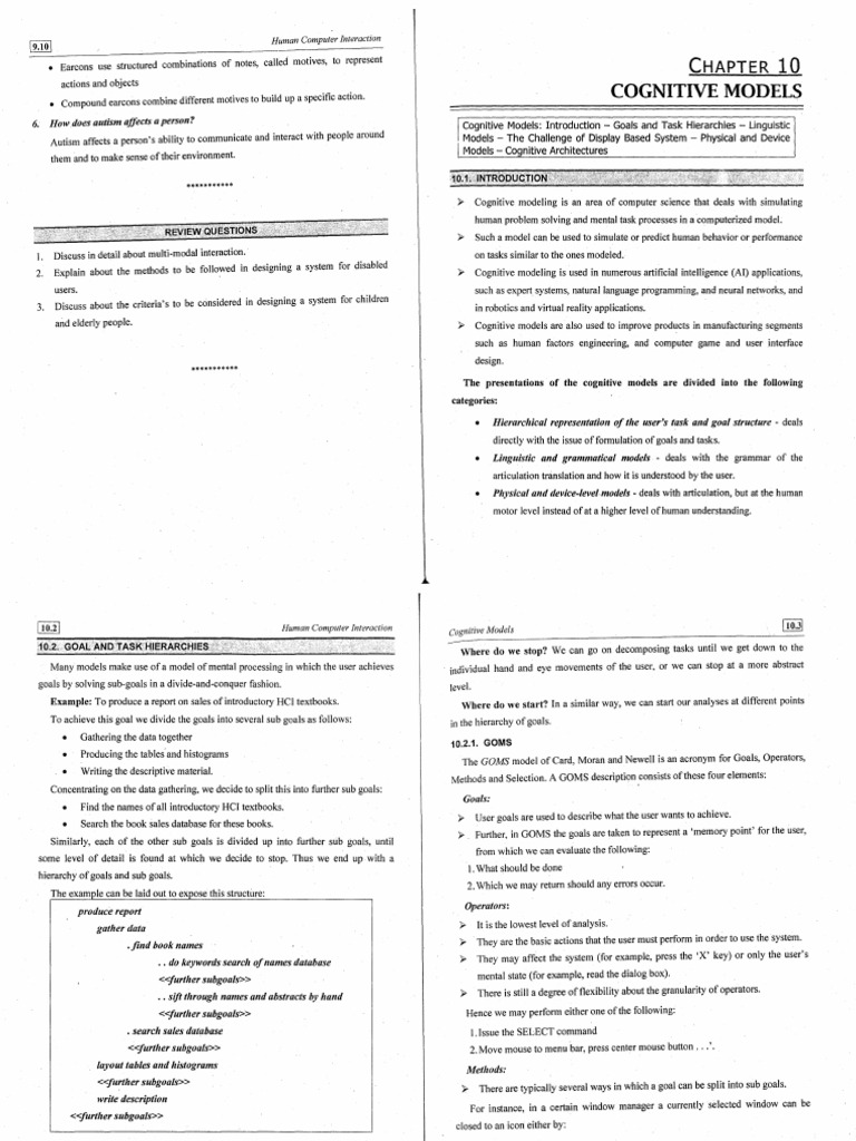 Hci Unit III | PDF | Human–Computer Interaction | Cursor (User Interface)