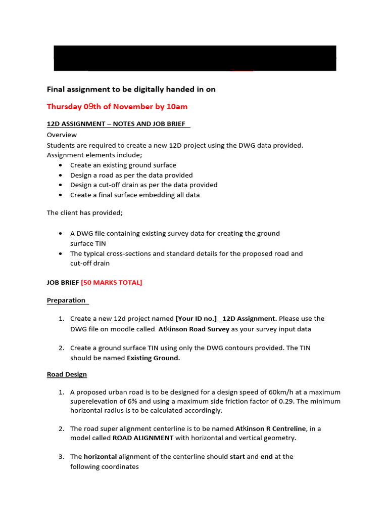 12D Course Assignment S2 2023 | PDF